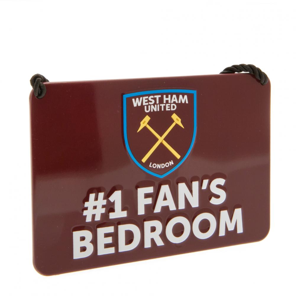 West Ham United FC Bedroom Sign No1 Fan – Cazna Sports