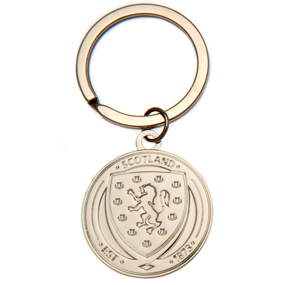 Scottish FA Silver Plated Crest Keyring – Cazna Sports