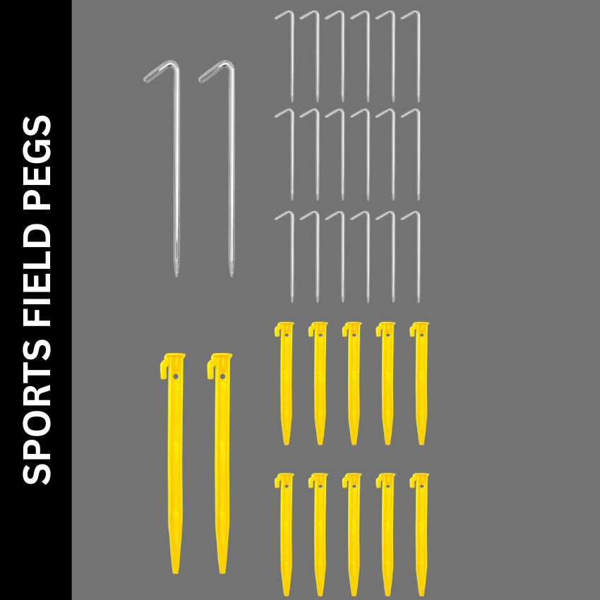 Steel & plastic net pegs – Cazna Sports