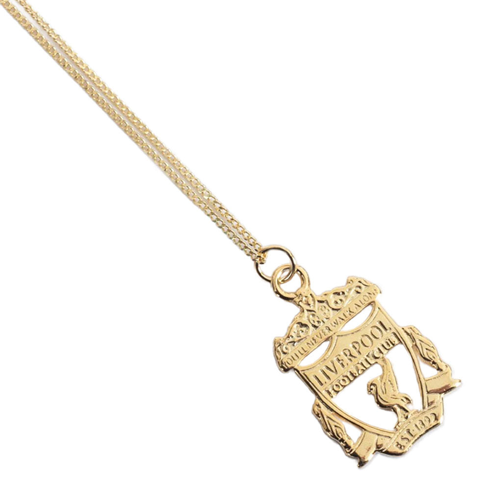 Liverpool FC 18ct Gold Plated on Silver Crest Pendant & Chain – Cazna ...