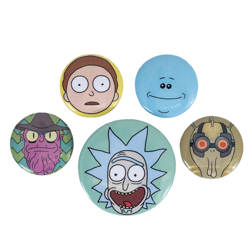 Rick And Morty Heads Button Badge Set – Cazna Sports
