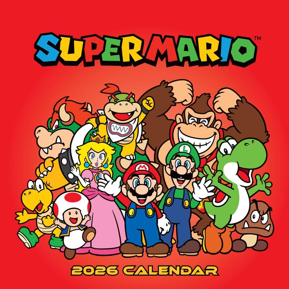 Super Mario Square Calendar 2026 – Cazna Sports