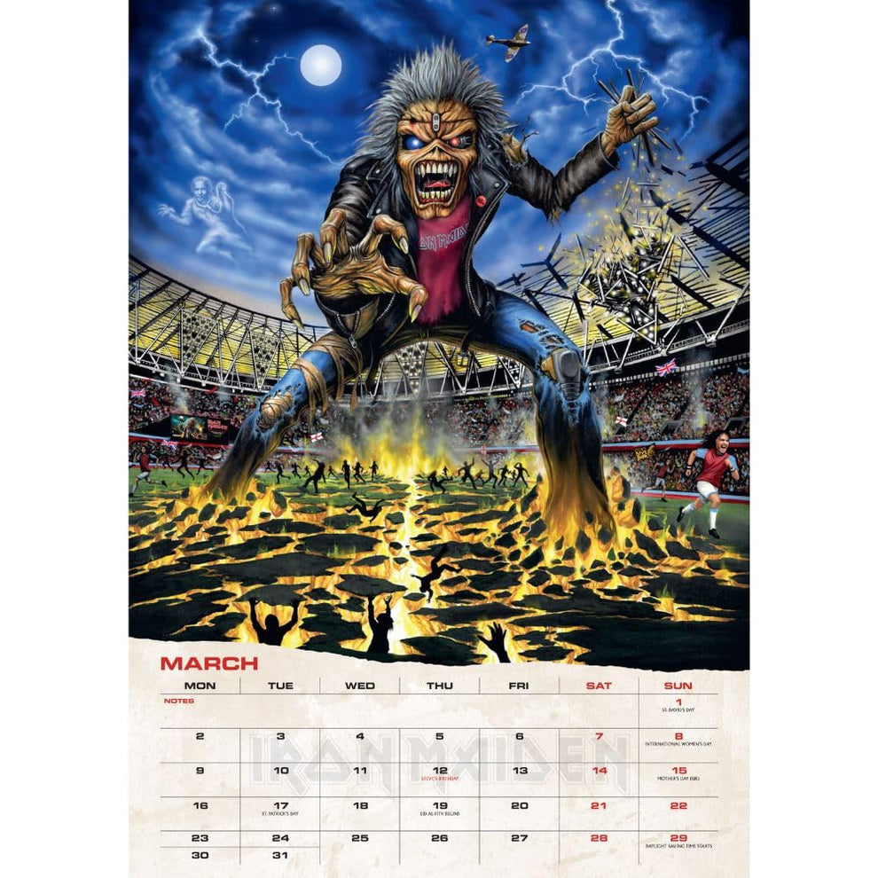 Iron Maiden A3 Calendar 2026 – Cazna Sports
