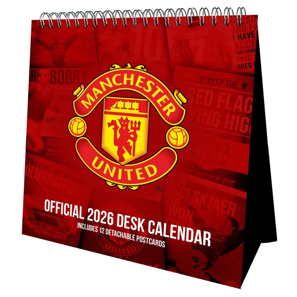 Manchester United FC Desktop Calendar 2026 – Cazna Sports